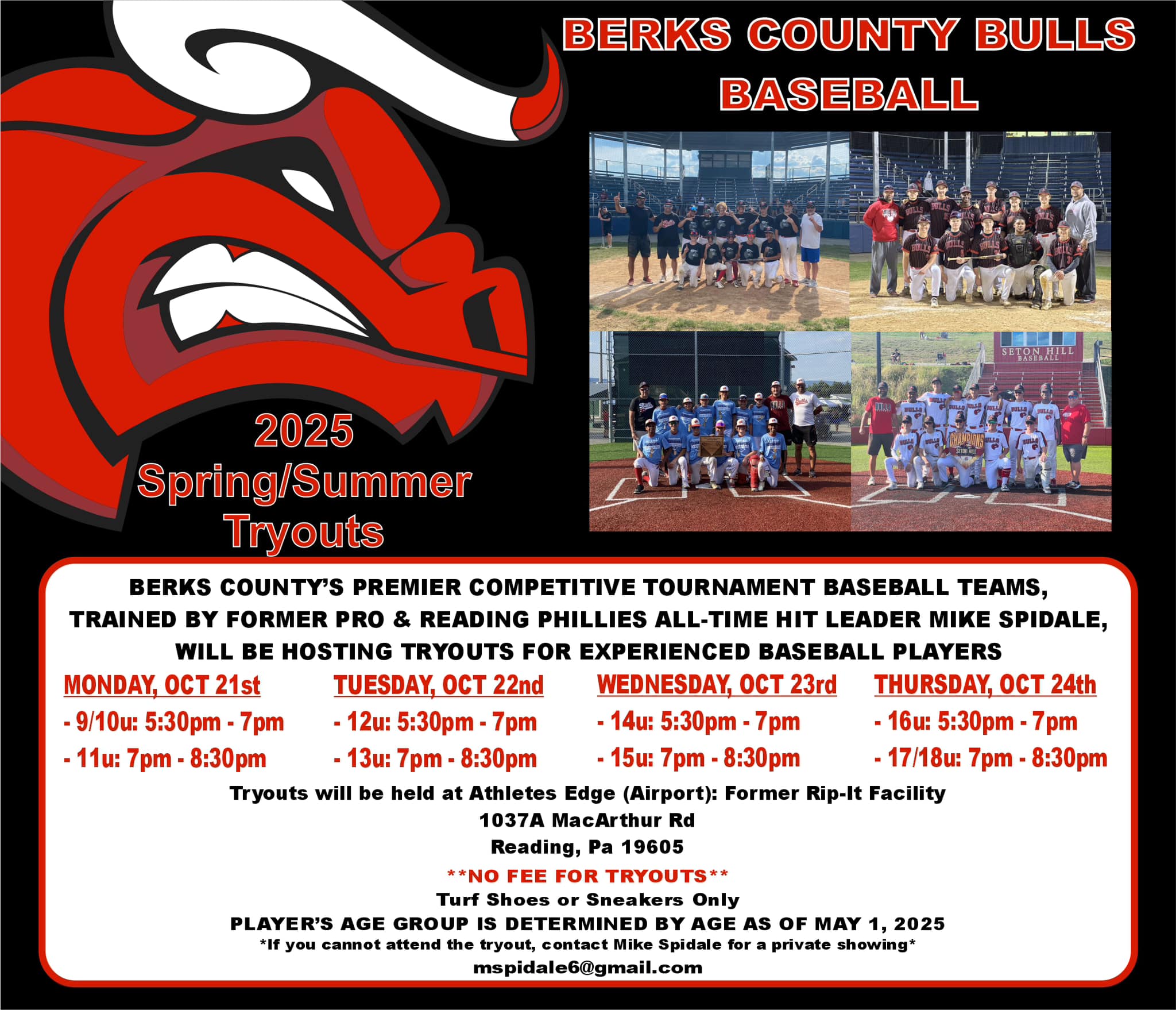 Youth Baseball | Berks County Bulls
